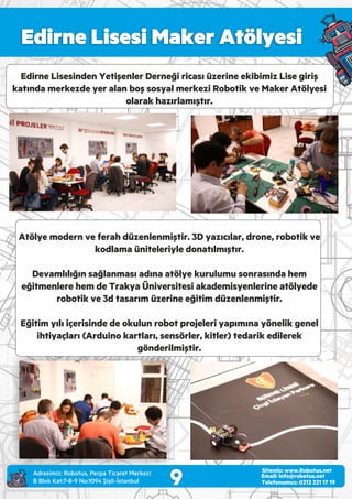Robotus Atölye Katalogu - Okul Atölyeleri | PDF