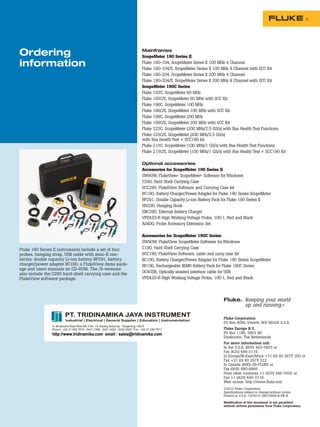 Katalog fluke-oscilloscope-the-toughest-scopes-ever-built-by-tridinamika | PDF