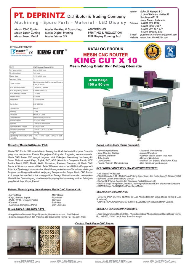 Katalog mesin-cnc-router-x10 (1) | PDF