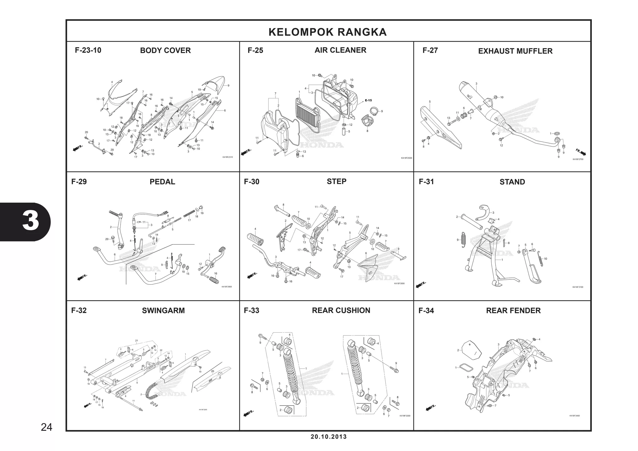 Katalog suku-cadang-honda-supra-x-125-fi-k41 | PDF