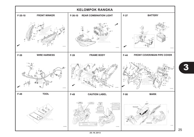 Katalog suku-cadang-honda-supra-x-125-fi-k41 | PDF