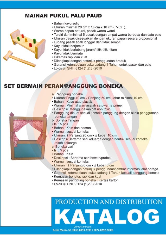 KATALOG APE PAUD 2021 - PRODUKSI MAINAN EDUKATIF APE 2021 | PDF | Free ...