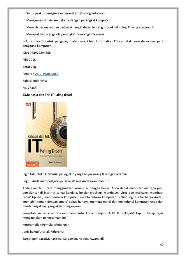 Katalog buku feri sulianta 2018 | PDF