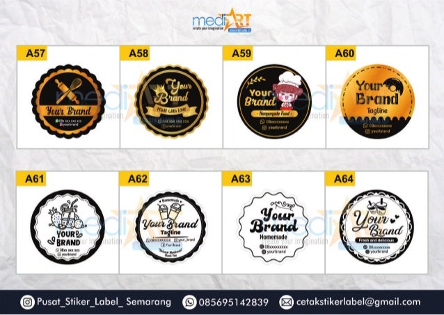 Katalog desain stiker label makanan semarang | PPT