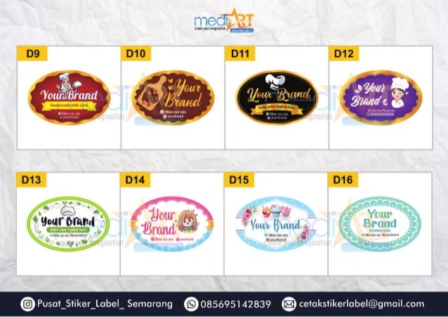Katalog desain stiker label makanan semarang | PPT