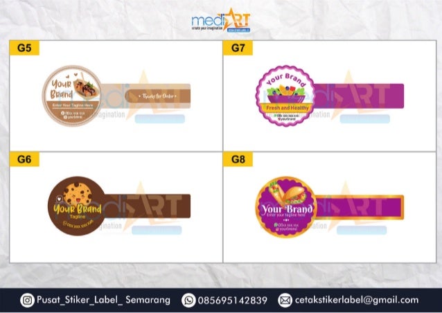 Katalog desain stiker label makanan semarang | PPT