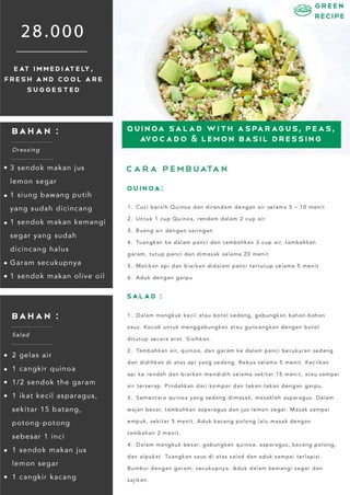 Green Recipe - Catalog | PDF