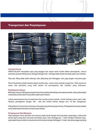 Katalog Pipa HDPE - PE100 Wavin Black | PDF