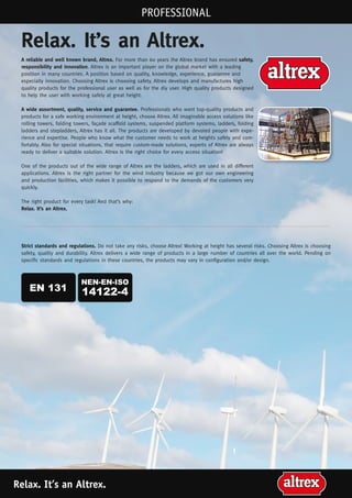 Catalog Altrex Windturbine Ladder | PDF