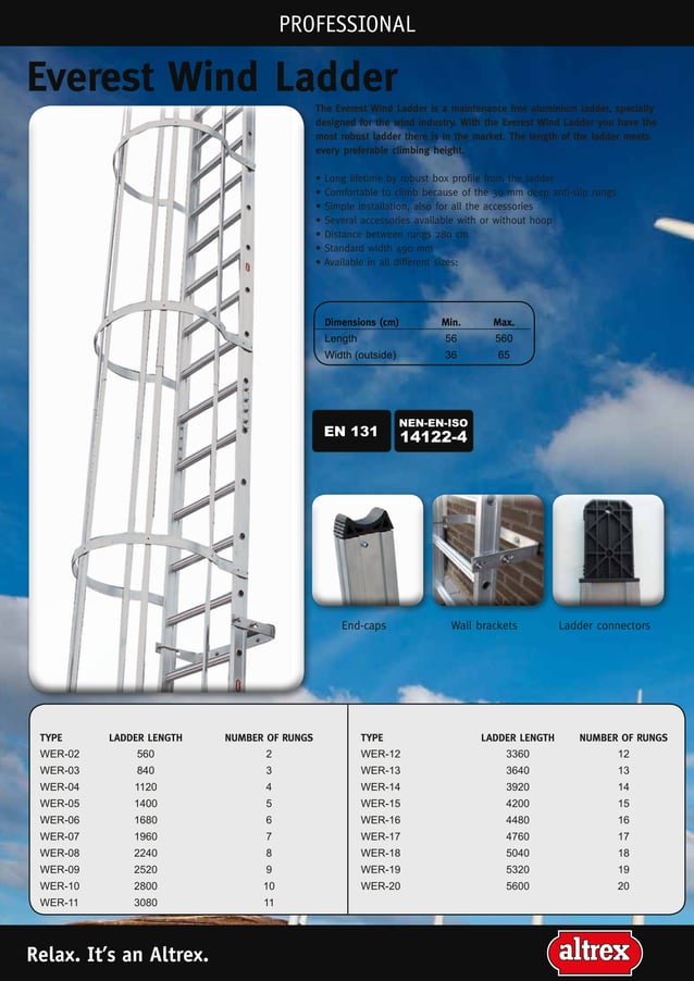 Catalog Altrex Windturbine Ladder | PDF
