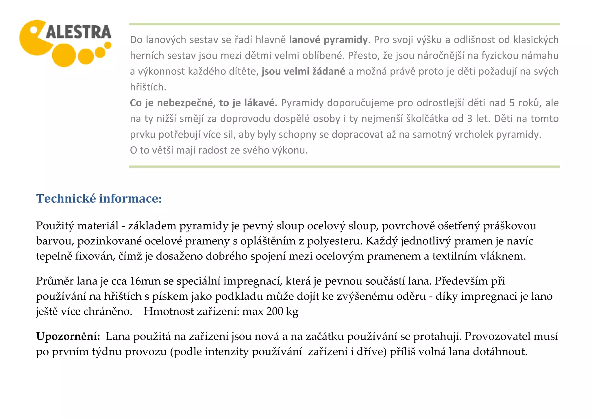 Katalog lanové sestavy alestra | PDF
