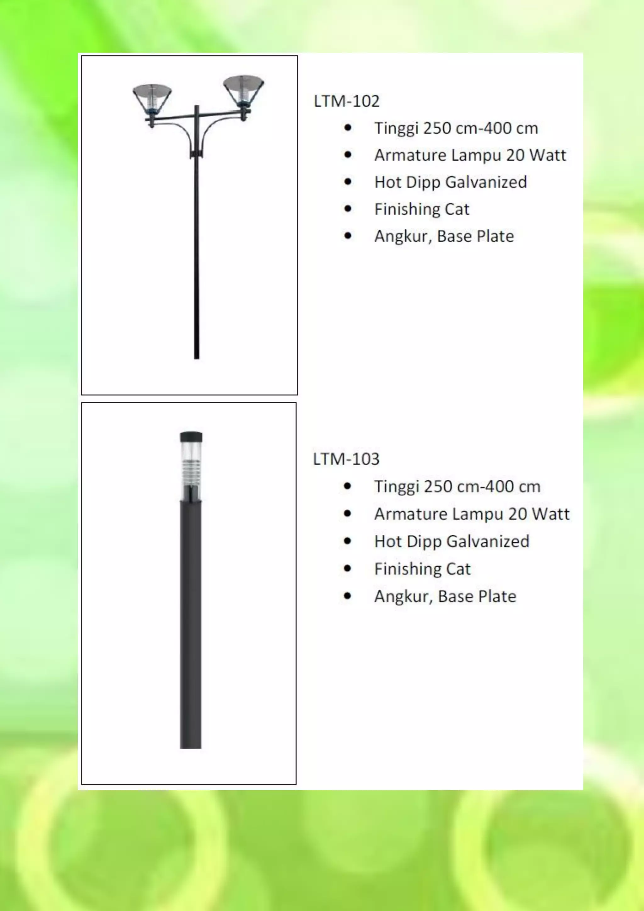 Produksi Tiang PJU Dekoratif dan Lampu Taman Antik | PDF