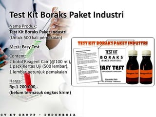 Katalog online produk test kit easy test | PPTX