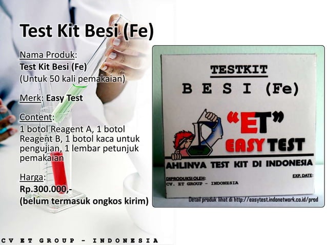 Katalog online produk test kit easy test | PPT