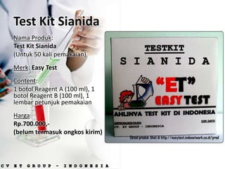 Katalog online produk test kit easy test | PPTX