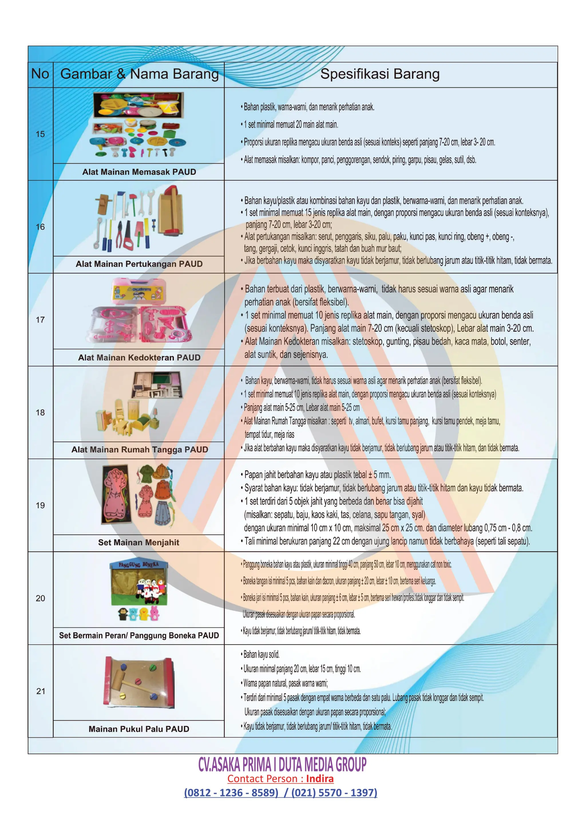 KATALOG Alat Permainan Edukatif (APE) DAK BOP PAUD 2024 | PDF