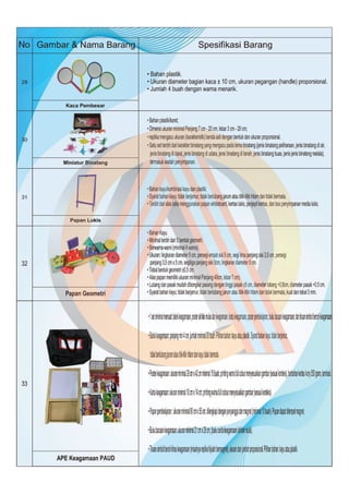 KATALOG Alat Permainan Edukatif (APE) DAK BOP PAUD 2024 | PDF