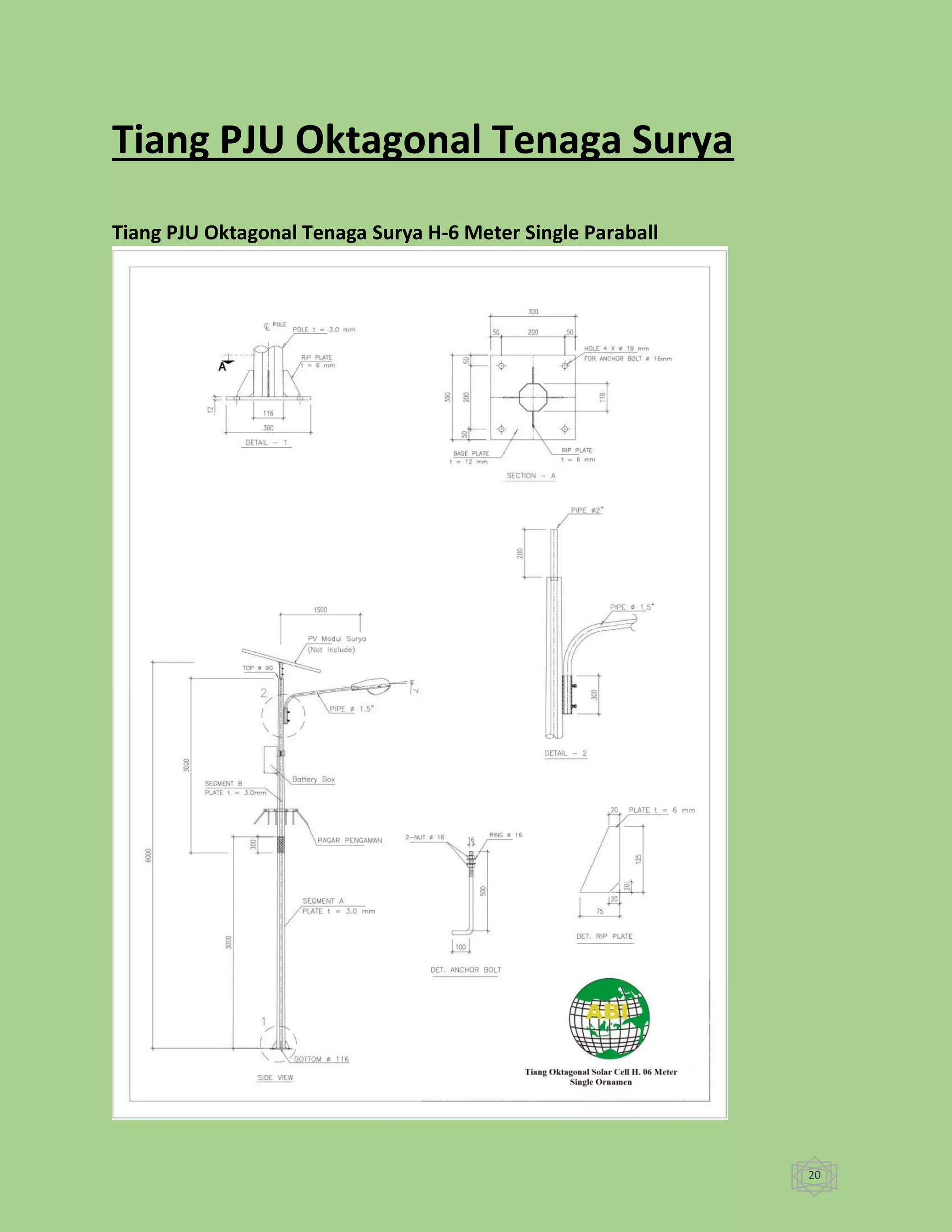 TIANG LAMPU JALAN PJU | PDF