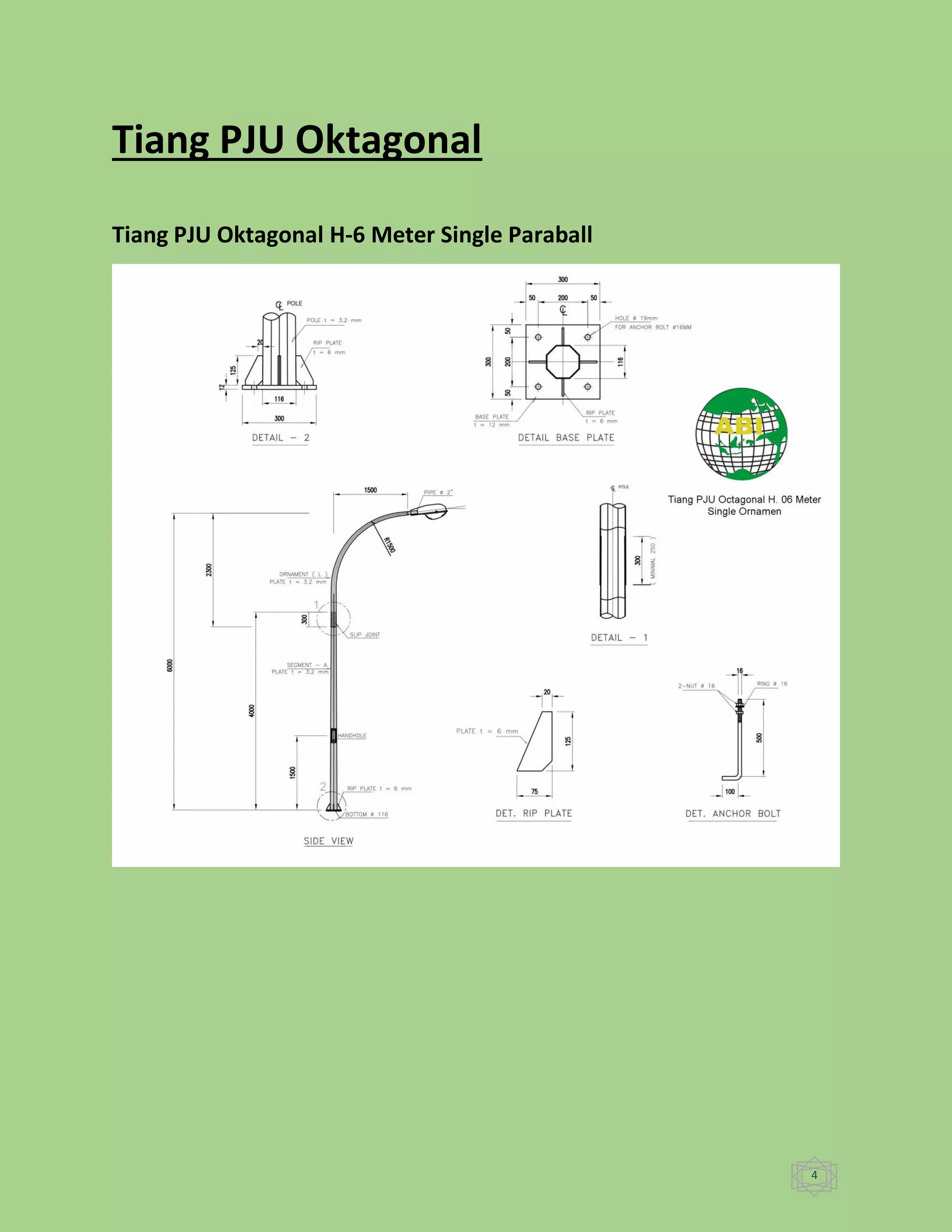 TIANG LAMPU JALAN PJU | PDF
