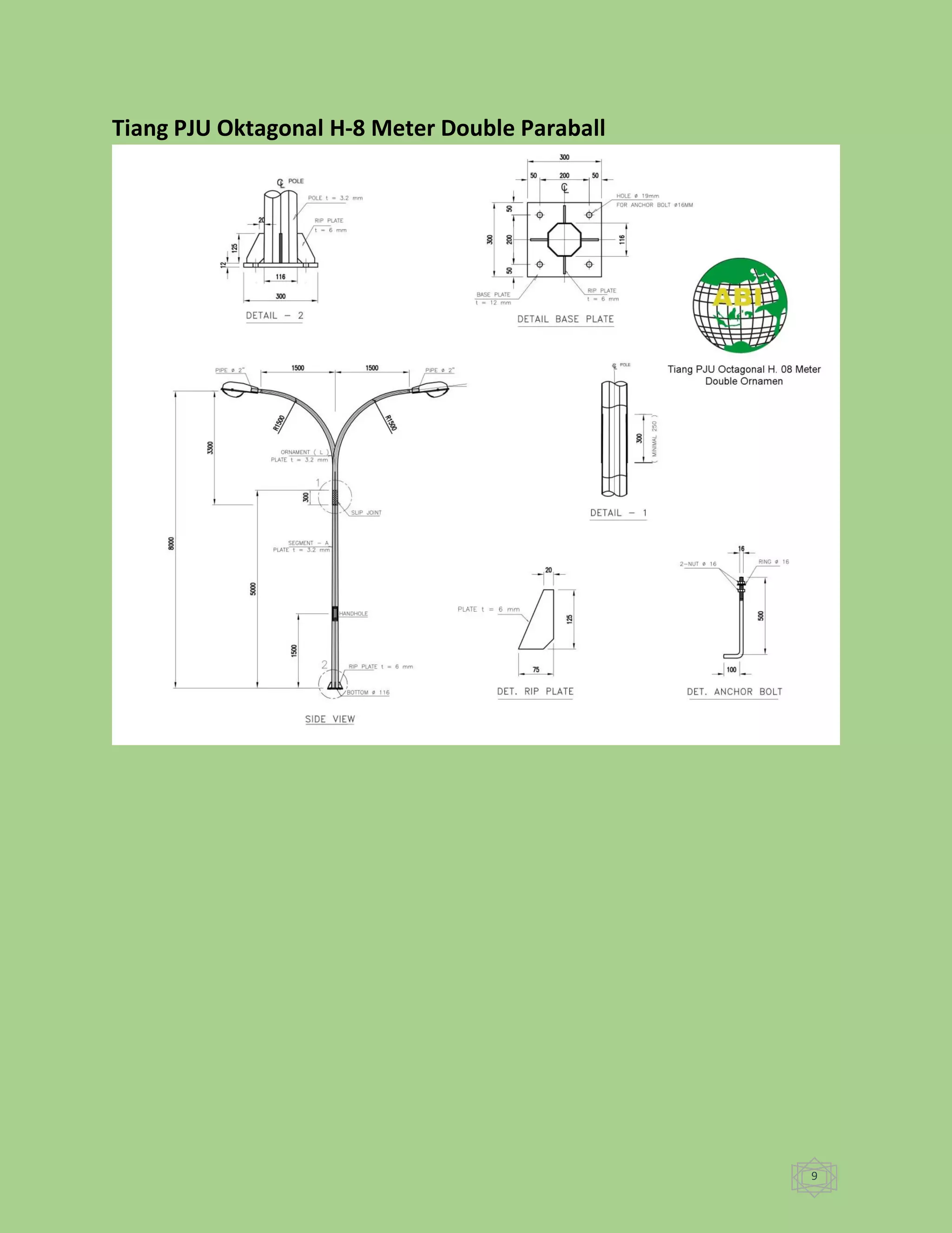 TIANG LAMPU JALAN PJU | PDF