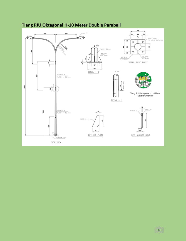 TIANG LAMPU JALAN PJU | PDF