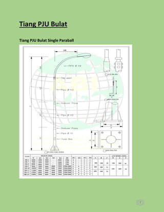 TIANG LAMPU JALAN PJU | PDF