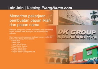 Katalog plang nama 2012 | PDF
