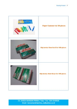 Katalog produk alat tulis | DOCX