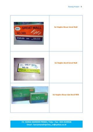 Katalog produk alat tulis | DOCX