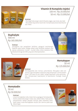 Katalog Produk Waroeng Domba : Obat Ternak & Peralatan Ternak | PDF