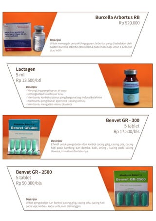 Katalog Produk Waroeng Domba : Obat Ternak & Peralatan Ternak | PDF