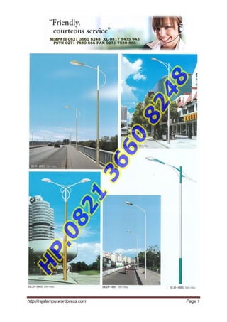 Daftar Harga Tiang Lampu PJU Desain Modern | PDF