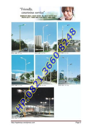 Daftar Harga Tiang Lampu PJU Desain Modern | PDF