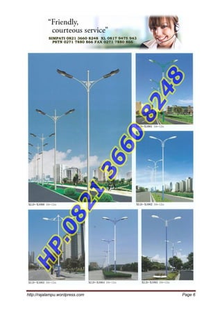Daftar Harga Tiang Lampu PJU Desain Modern | PDF