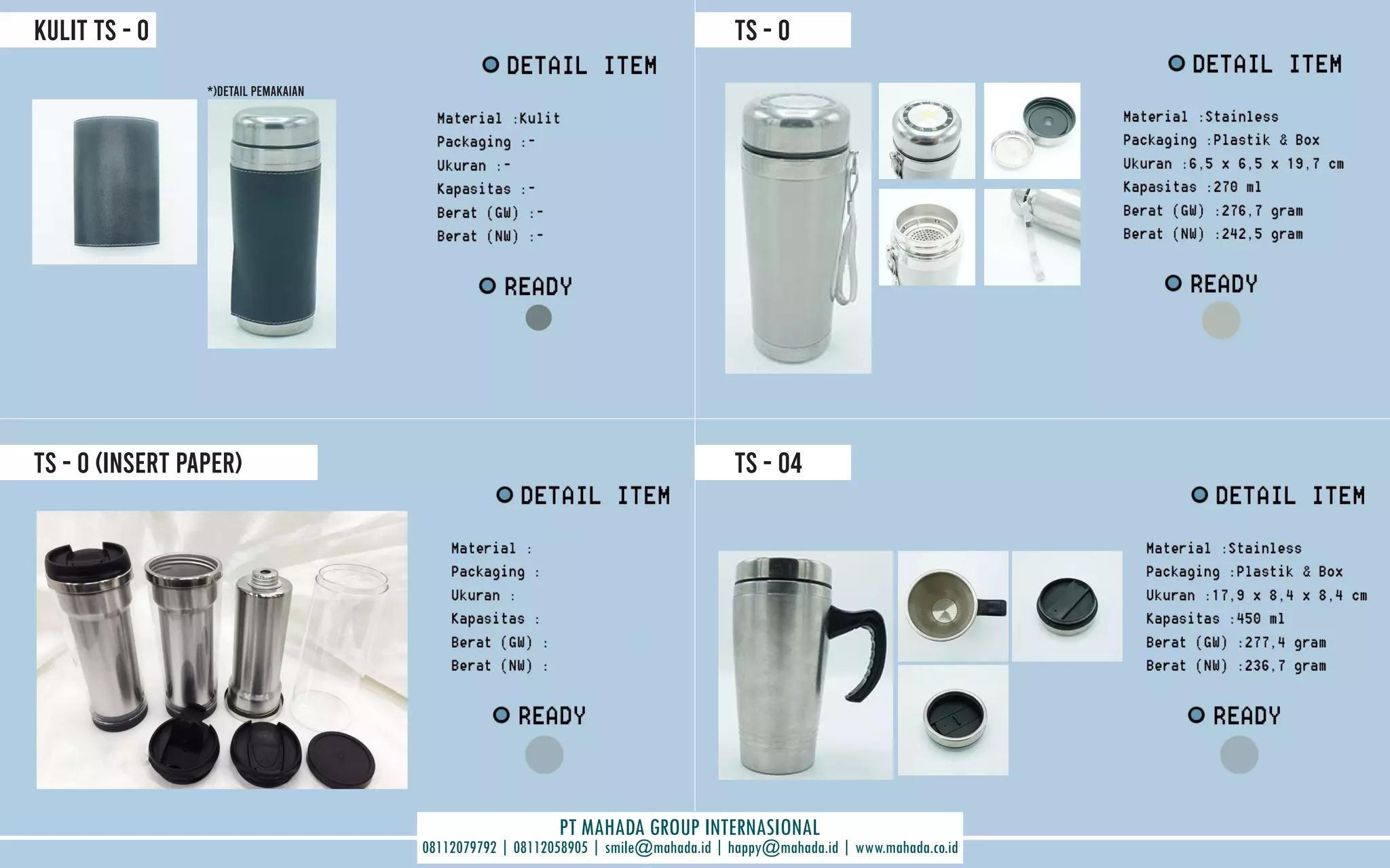 Pabrik Souvenir Botol Minum Tumber Custom - Mahada Indonesia 2019 | PDF