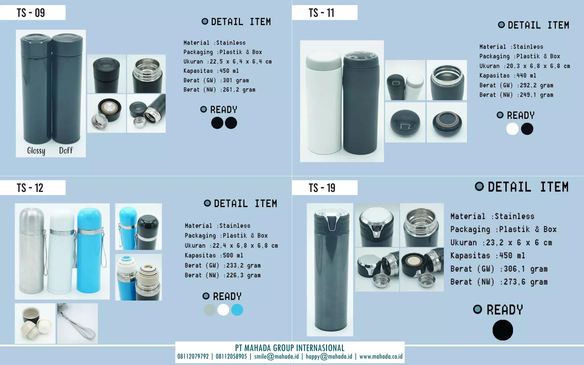 Pabrik Souvenir Botol Minum Tumber Custom - Mahada Indonesia 2019 | PDF