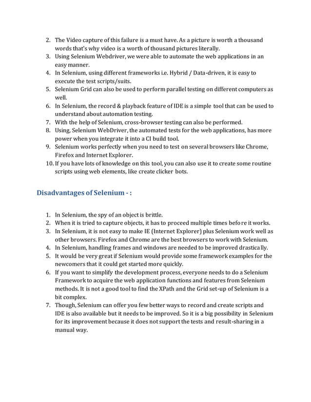 Katalon studio vs selenium comparision | PDF