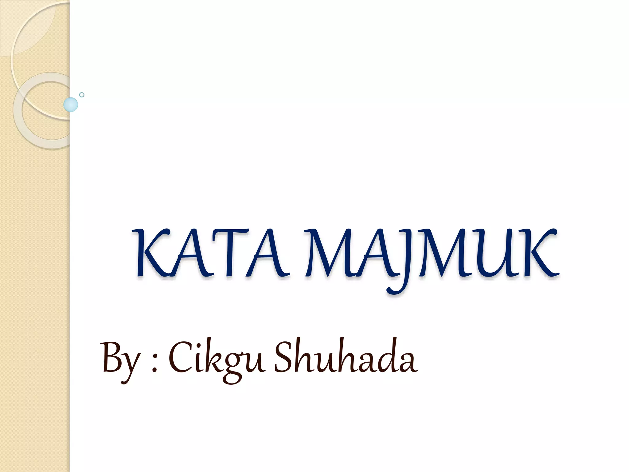 Kata majmuk | PPTX