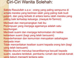 Kata mutiara wanita solehah | PPTX