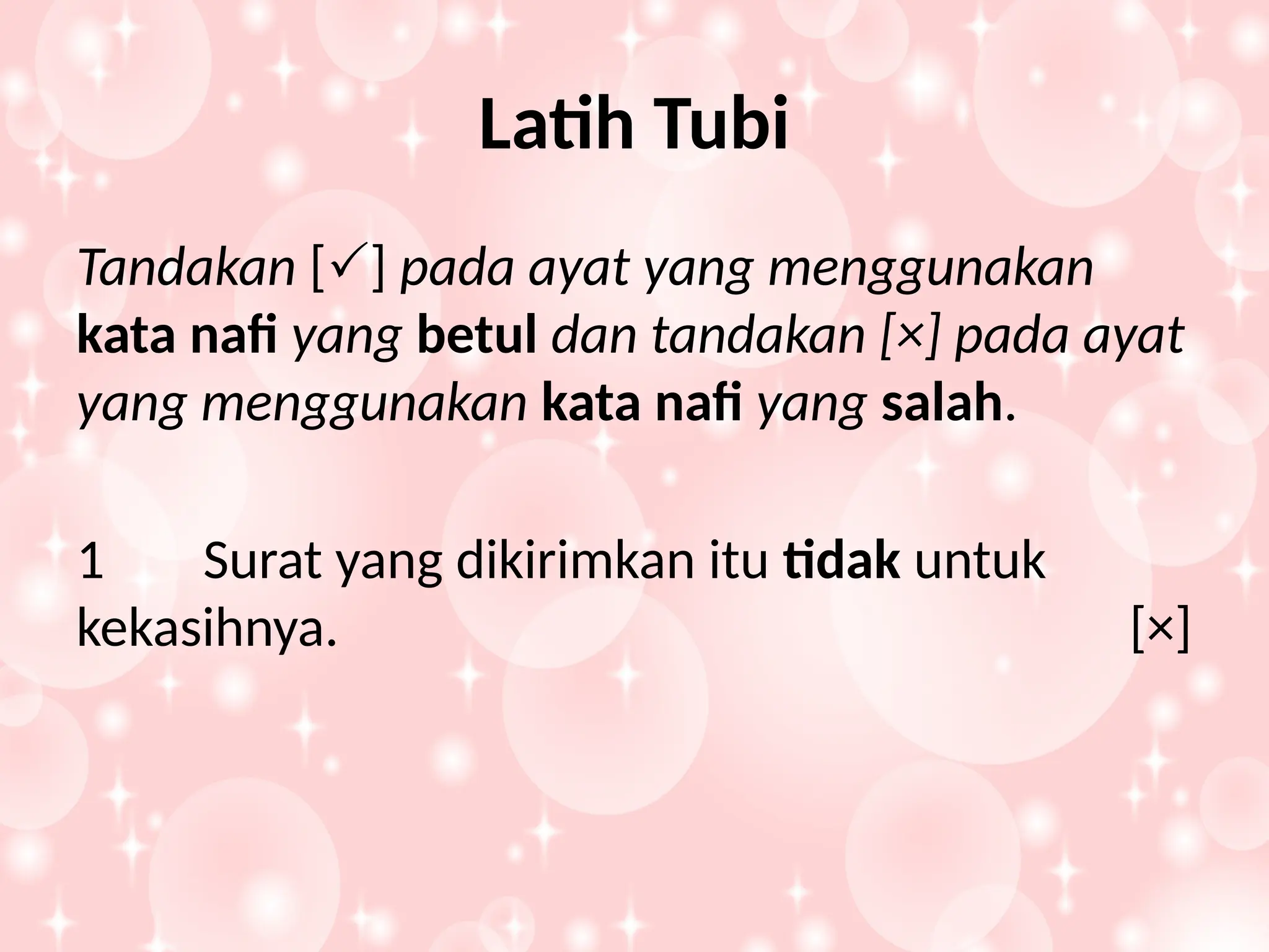 Kata Nafi BAHASA MALAYSIA TINGKATAN MENENGAH | PPTX