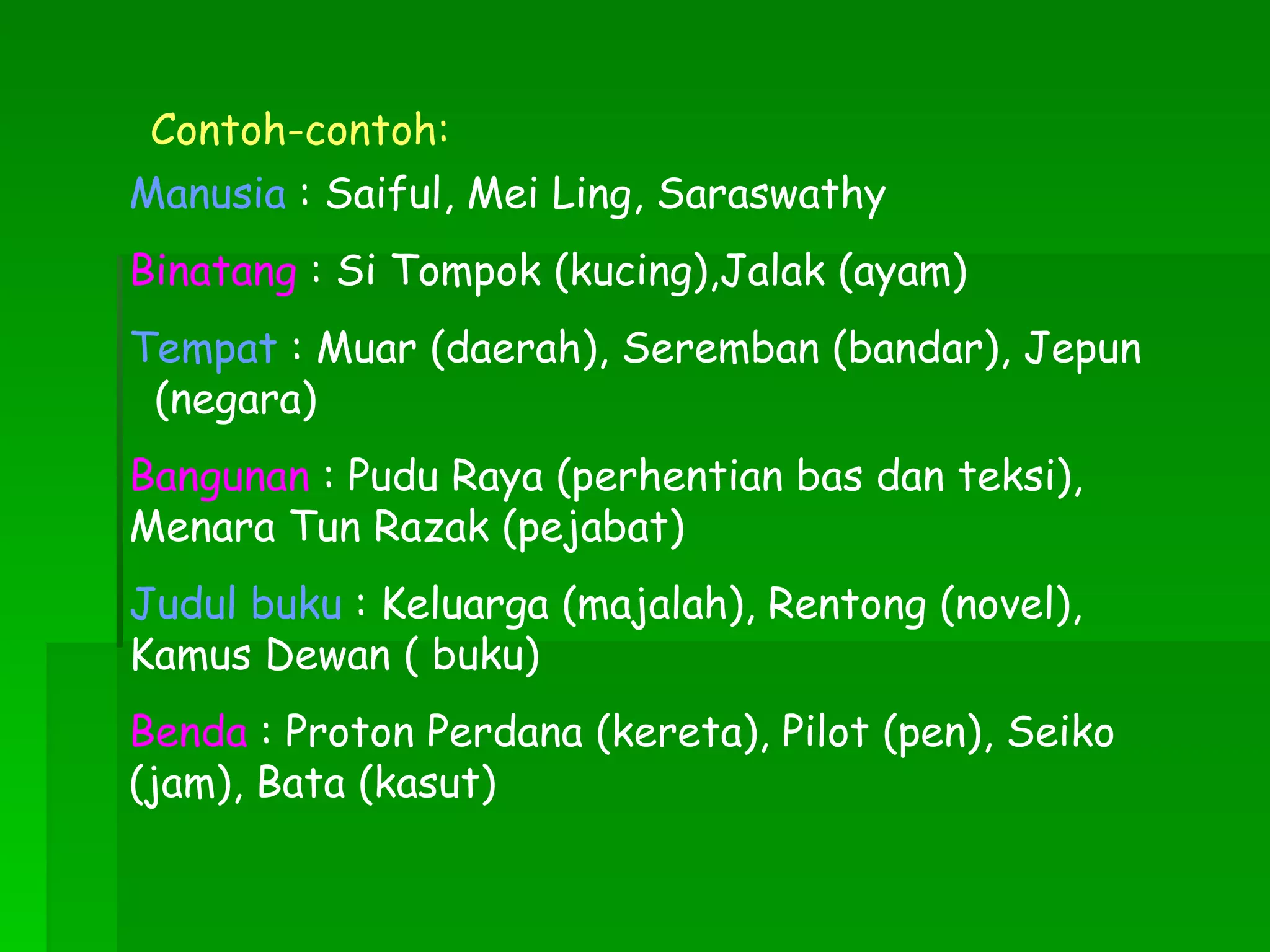 Kata nama khas | PPT
