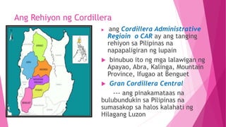 Katangiang Pisikal ng mga Lalawigan | PPTX