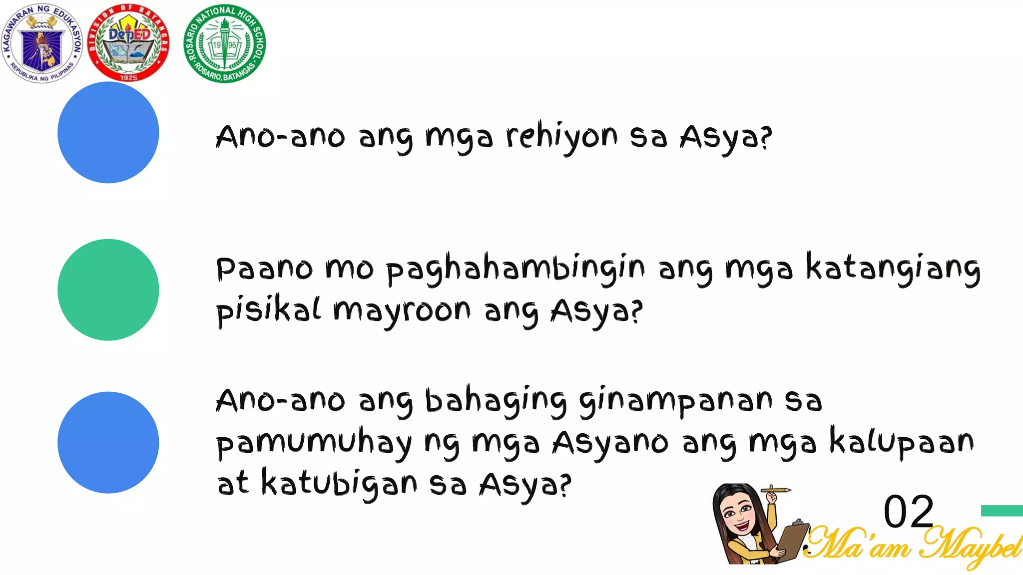 Katangiang pisikal ng mga rehiyon sa asya | PPTX