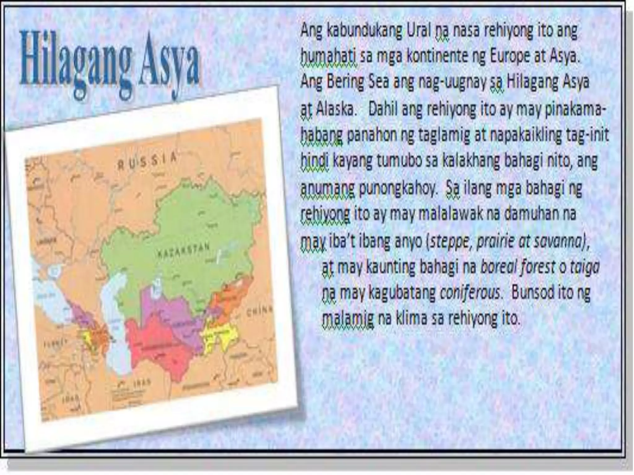 Katangiang pisikal ng rehiyon ng asya q | PPTX