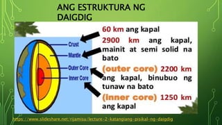 MELC PIVOT 4A Grade 8 Katangian pisikal ng Daigdig | PPTX