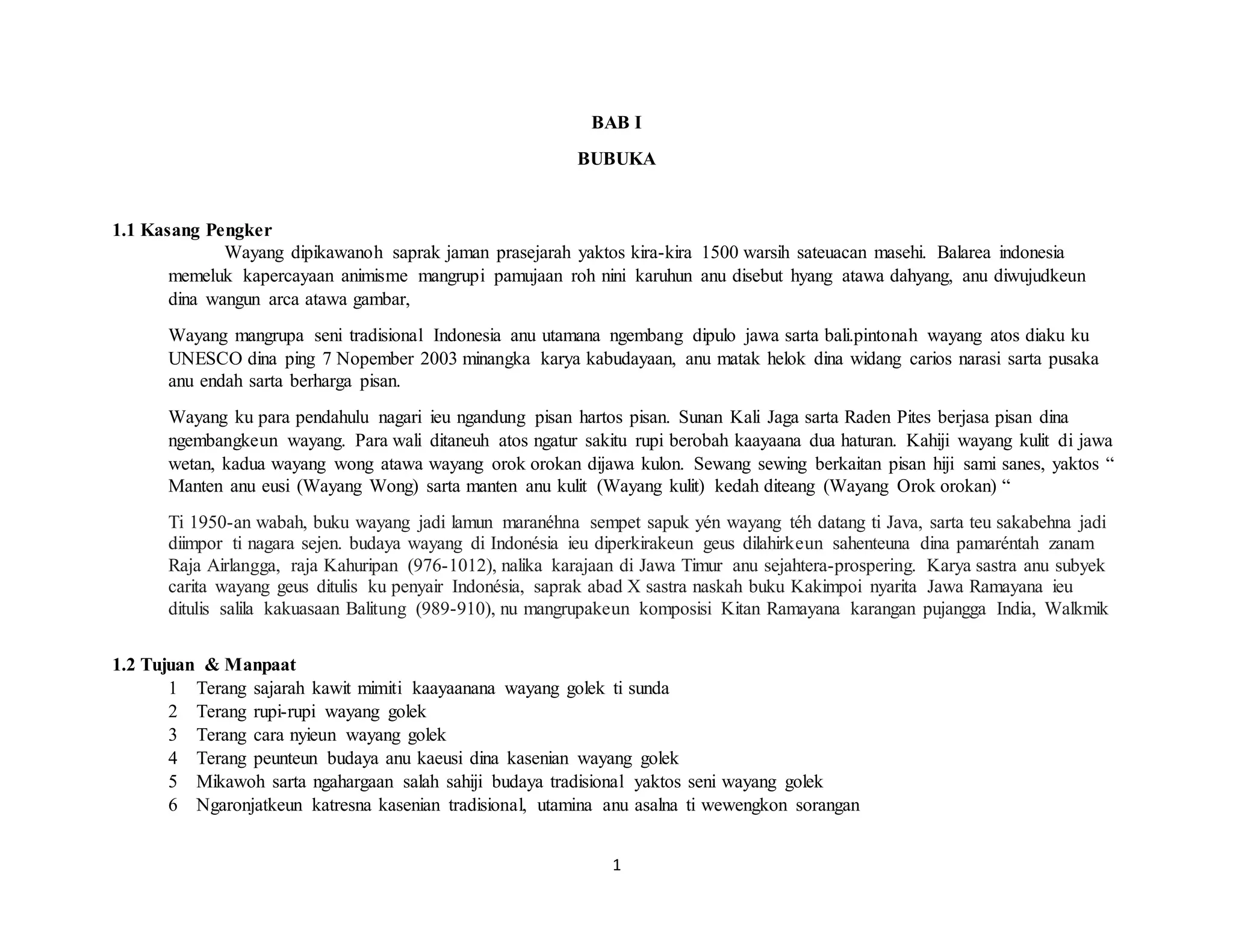 Makalah Wayang Golek | DOCX