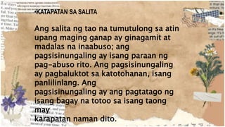Katapatan sa Salita at sa Gawa- ESP8 DEPED | PPTX