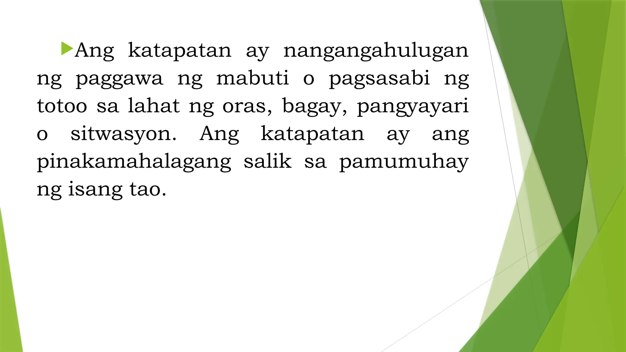 Katapatan sa Salita at.pptx EDUKASYON SA | PPTX