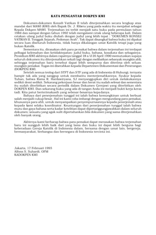 KV II Kata Pengantar | PDF