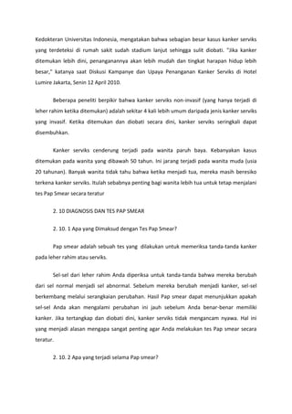 Kanker Serviks | DOCX